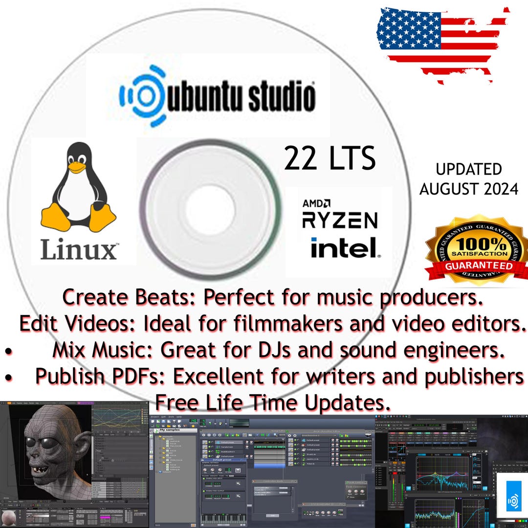 Ubuntu Studio 22.04 DVD Create Beats, Produce Videos,edit Photos ...