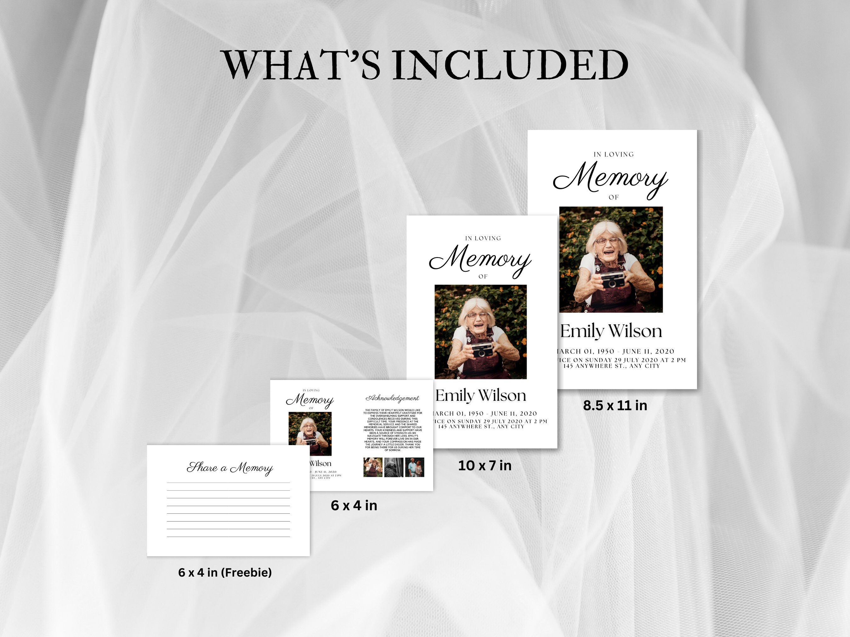 In Loving Memory Funeral Program Template Editable Celebrating the Life ...