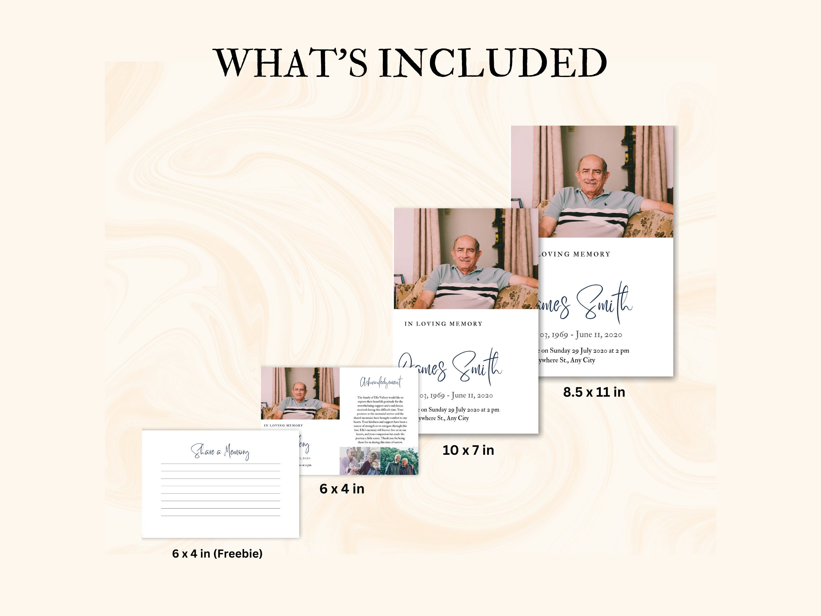 Editable Funeral Canva Program Template in Loving Memory Funeral ...