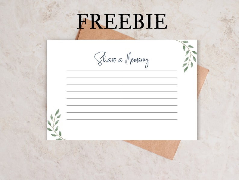 Editable Funeral Greenery Leaf Program Template Celebrating the Life of ...