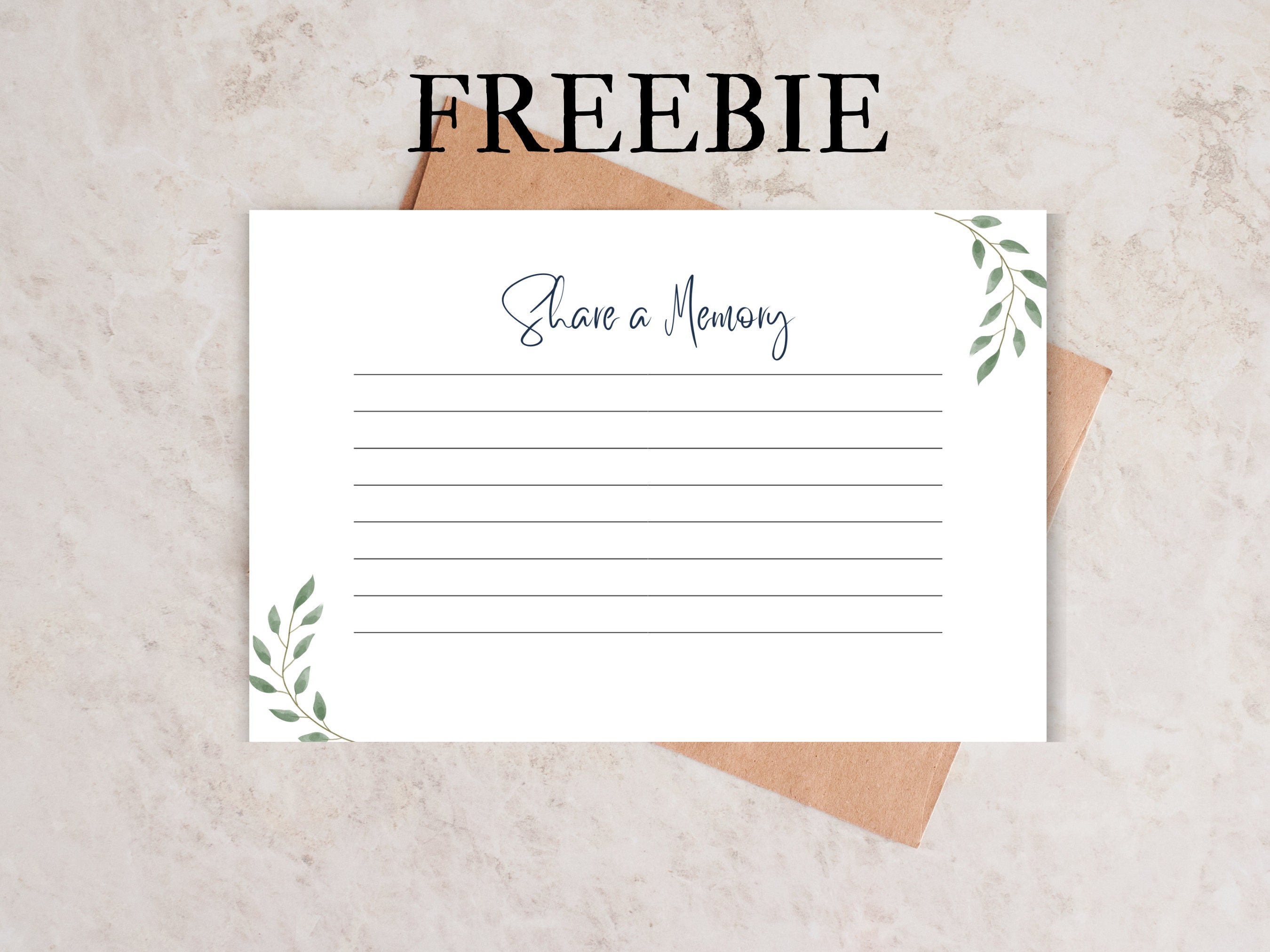 Editable Funeral Greenery Leaf Program Template Celebrating the Life of ...