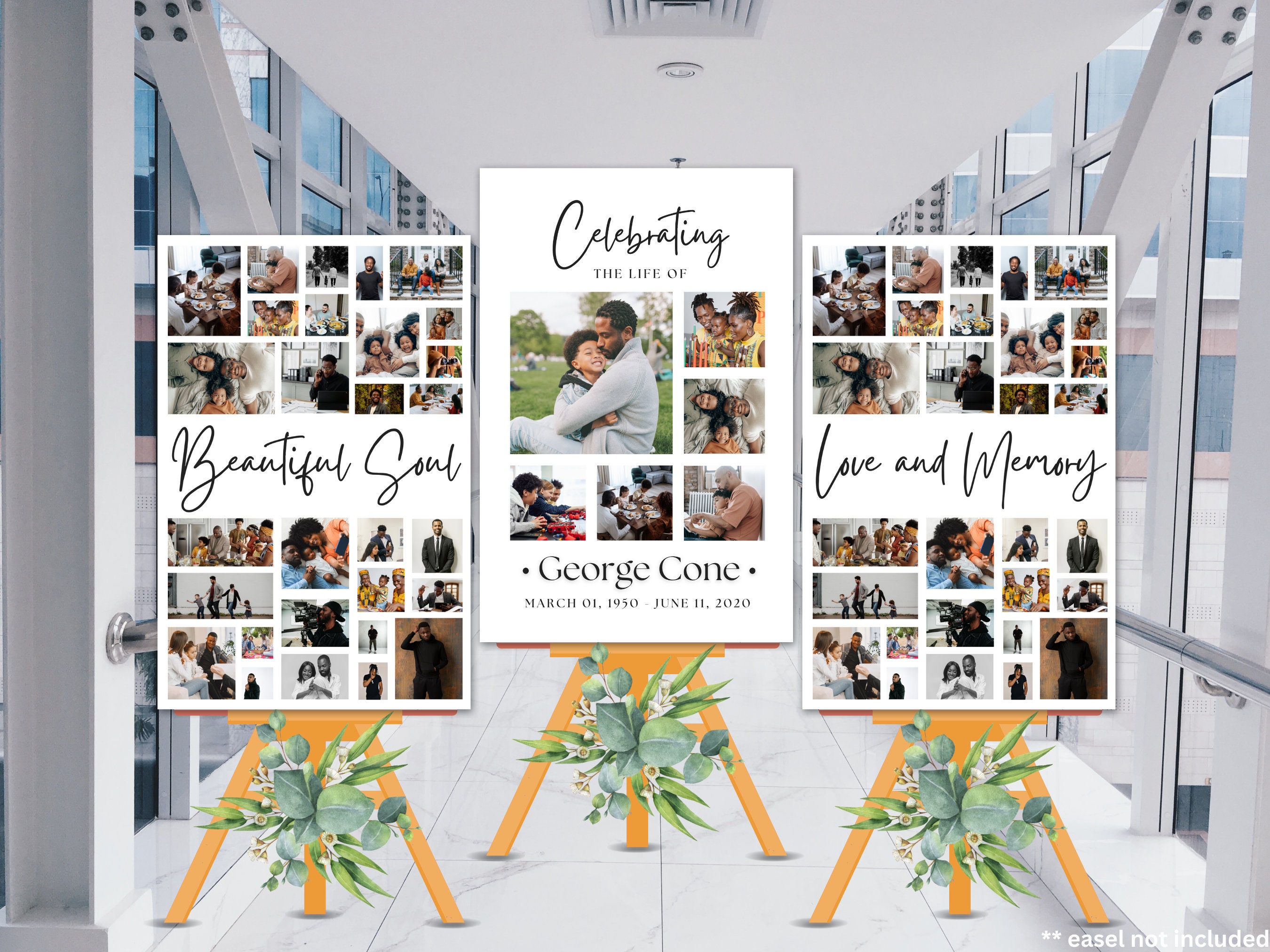 Large Funeral Welcome Memorial Sign 24x36 L Editable Funeral Template ...