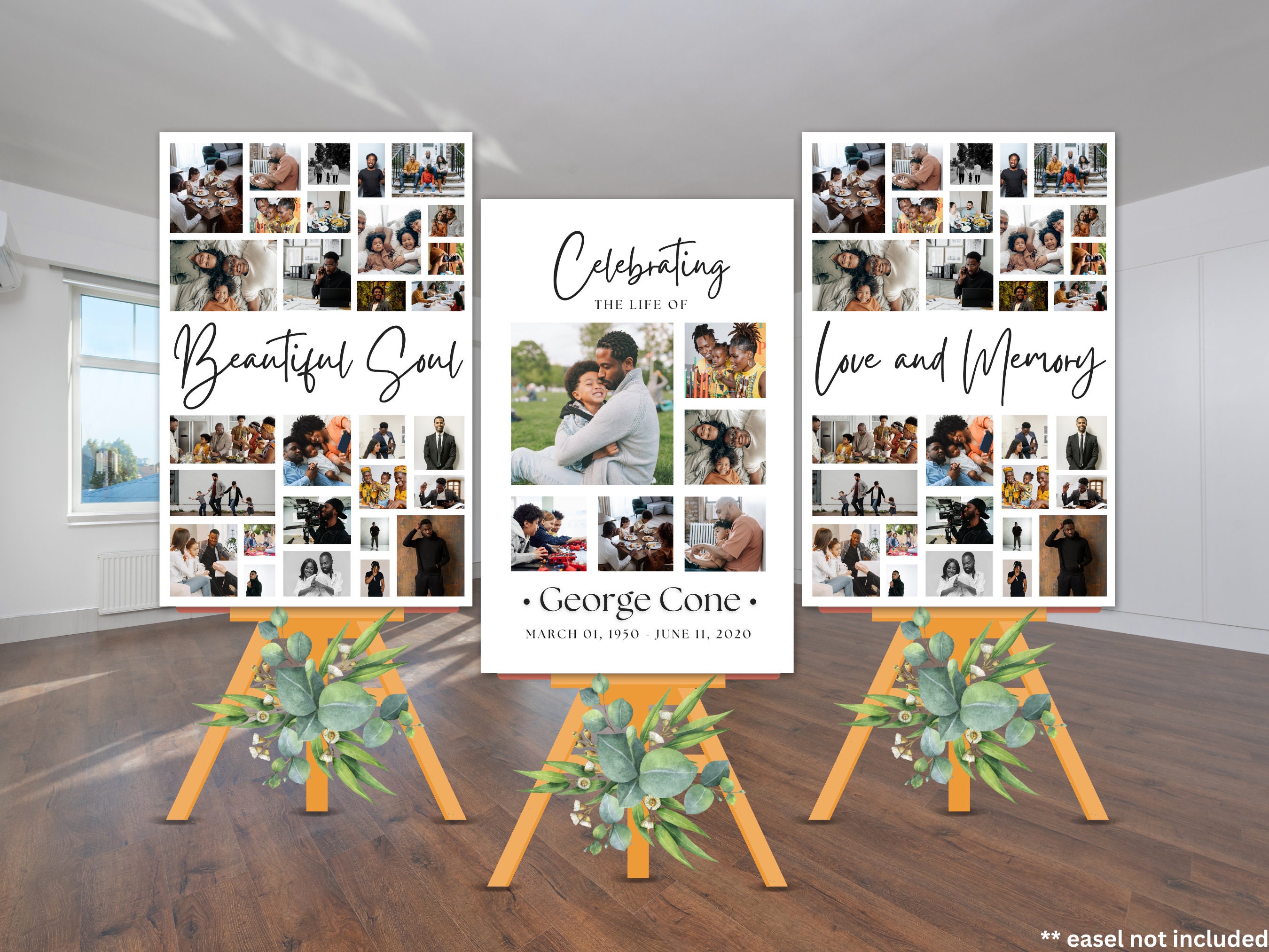 Large Funeral Welcome Memorial Sign 24x36 L Editable Funeral Template ...