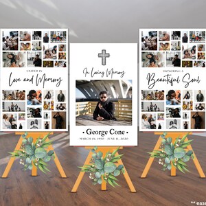 Editable Funeral Collage Catholic Funeral Welcome Sign Funeral Large ...