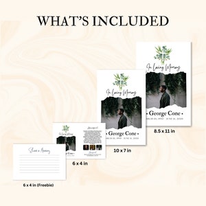 Funeral Catholic Greenery Cross Editable in Loving Memory Program ...