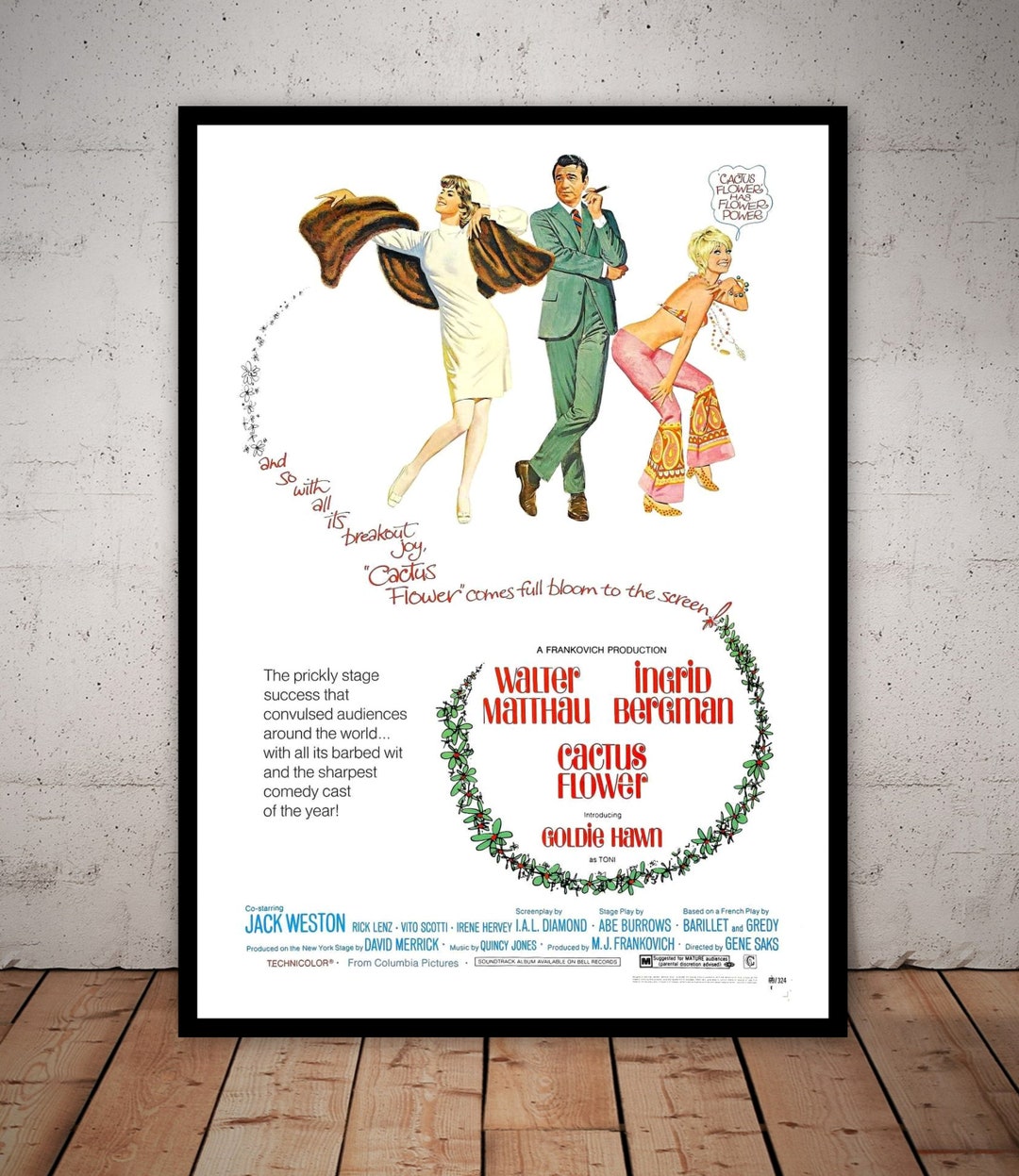 Cactus Flower Movie Classic Poster Digital Download Printable Art ...
