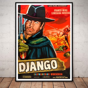Django - Vintage Movie Poster - Western - Franco Nero - 1966 - Etsy