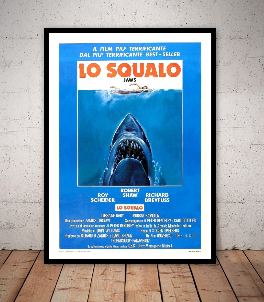 Jaws Vintage Movie Poster 1975 RARE Italian Version - Etsy