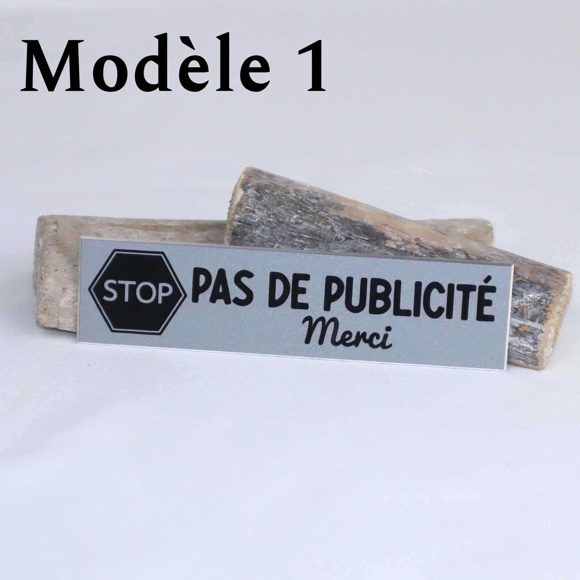 Plaque Stop Pub En Aluminium Argenté Et Gravé Pour Boite Aux Lettres ...