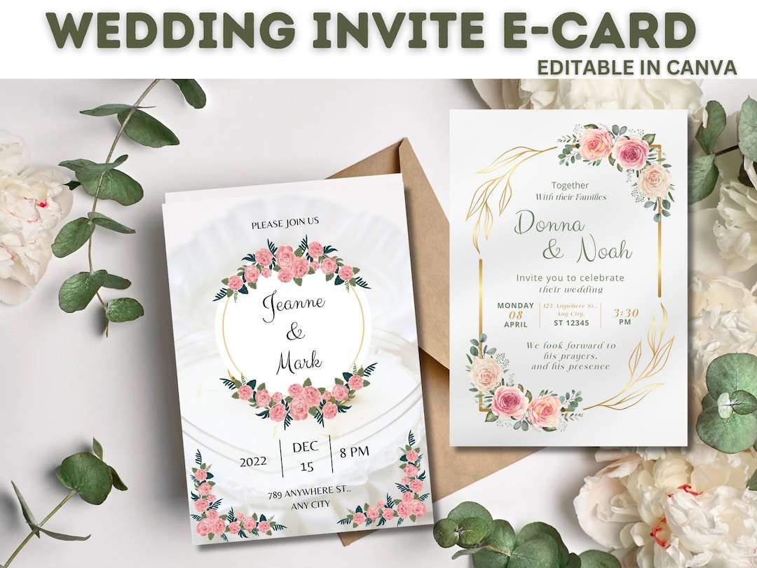 Editable Wedding Invitation Card Template Resilient Download ...