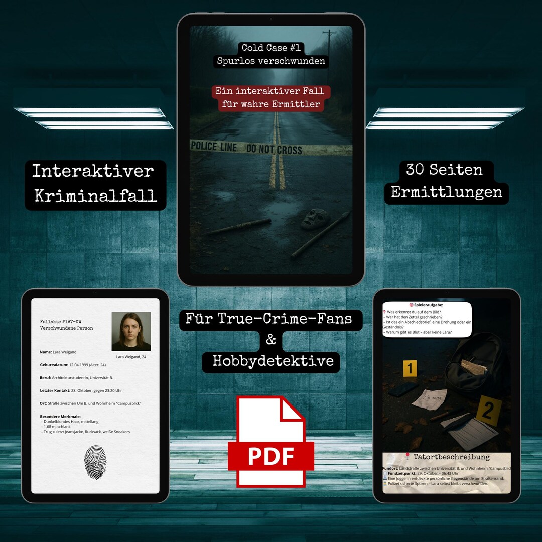 Cold Case Game PDF – True Crime to Print – Interactive Case With ...