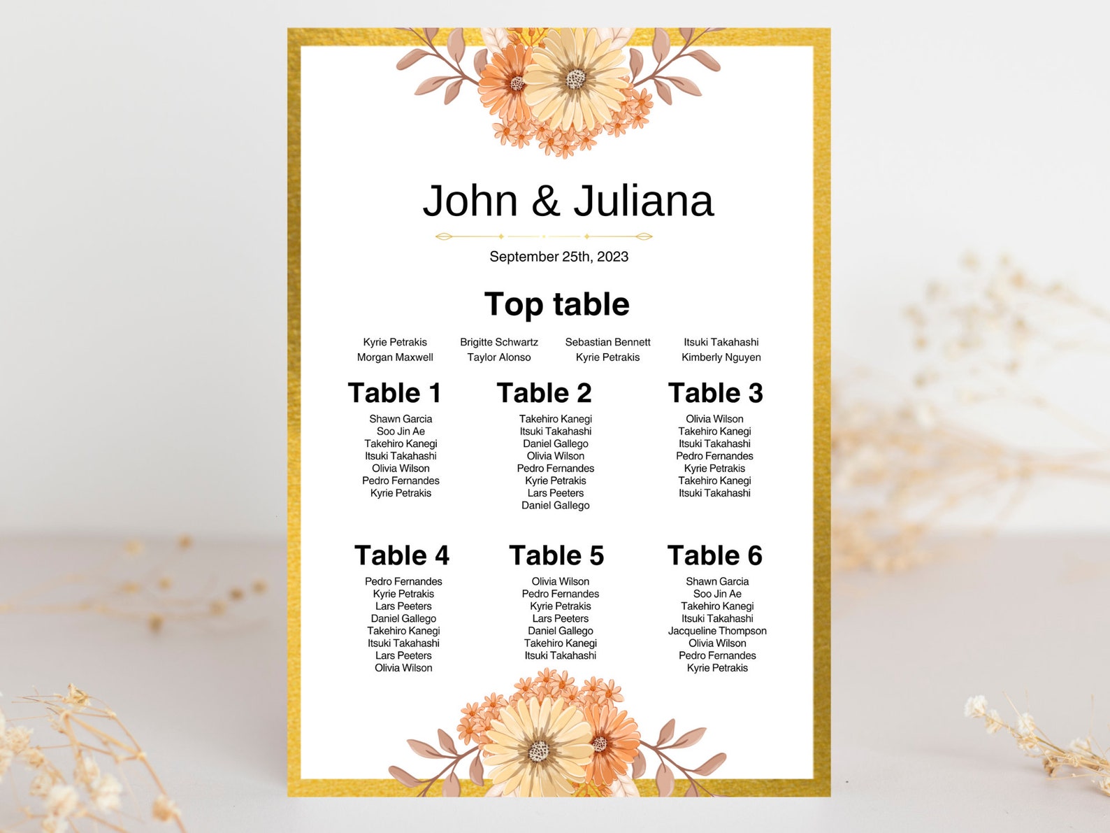 Editable Wedding Table Plan Template Printable Seating Plan DIY Table ...