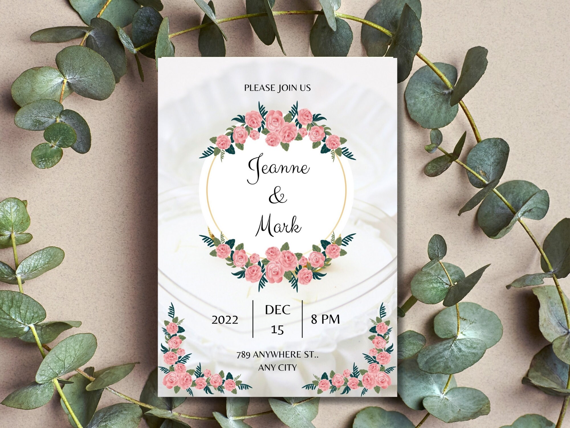 Editable Wedding Invitation Card Template Resilient Download ...