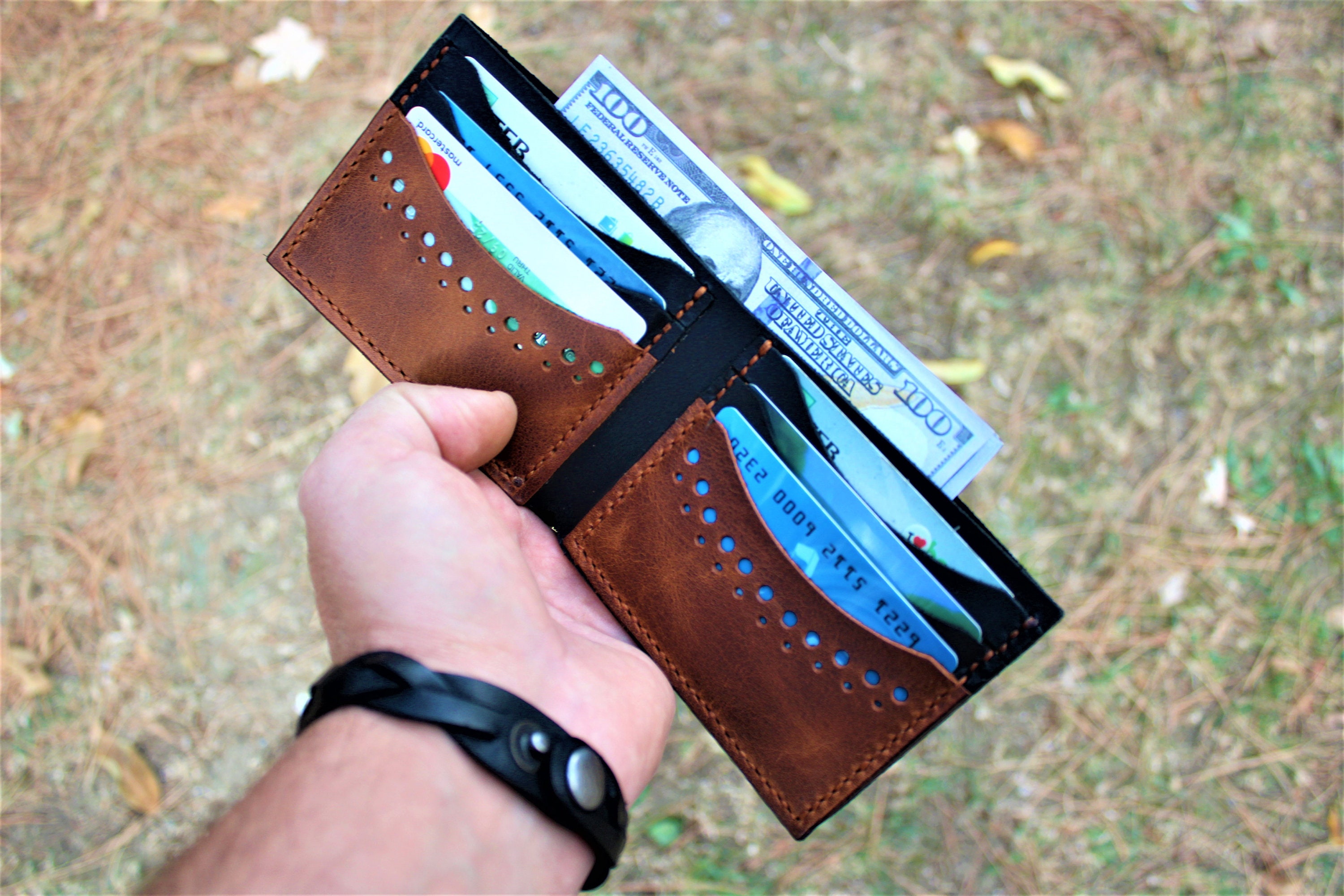 Personalized Leather Classic Wallet Handmade Leather Wallet - Etsy