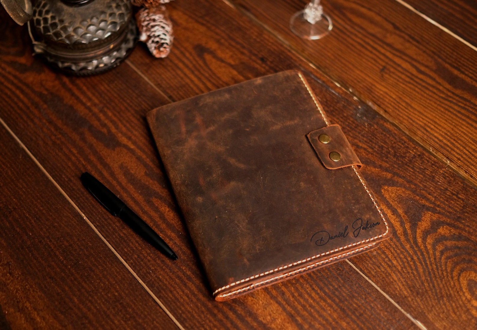 Personalized Leather Padfolio Business Portfolio Leather - Etsy