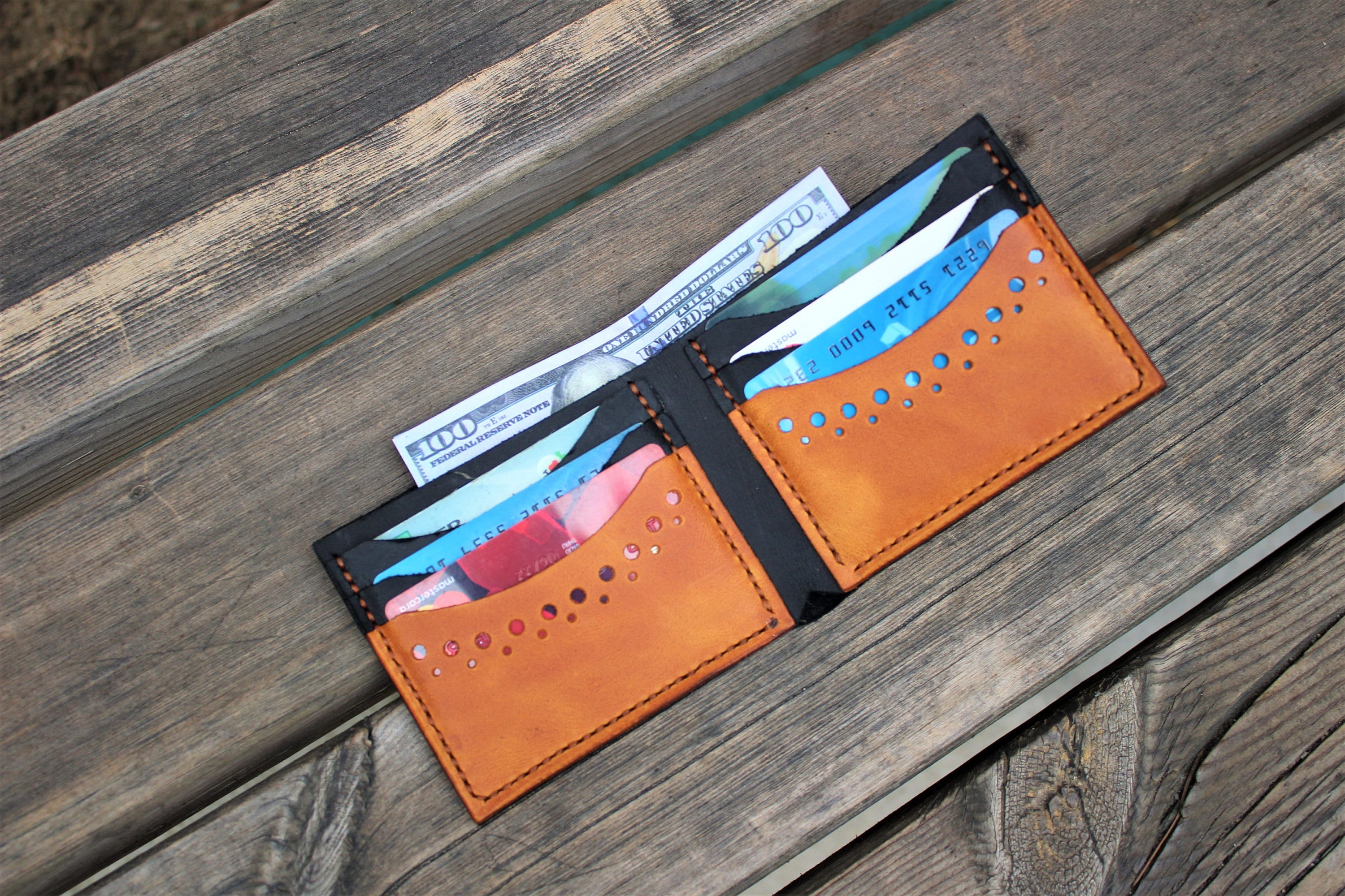 Personalized Leather Classic Wallet Handmade Leather Wallet - Etsy