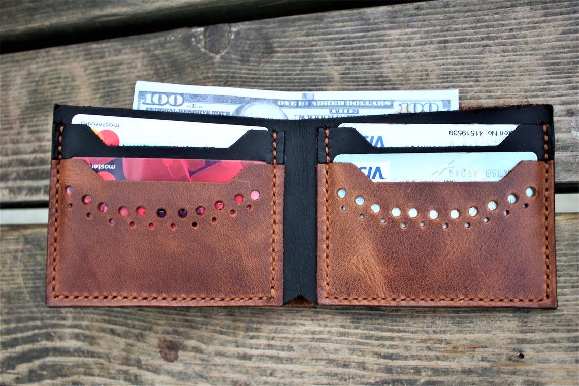 Personalized Leather Custom Design Sparta Wallet Handmade - Etsy