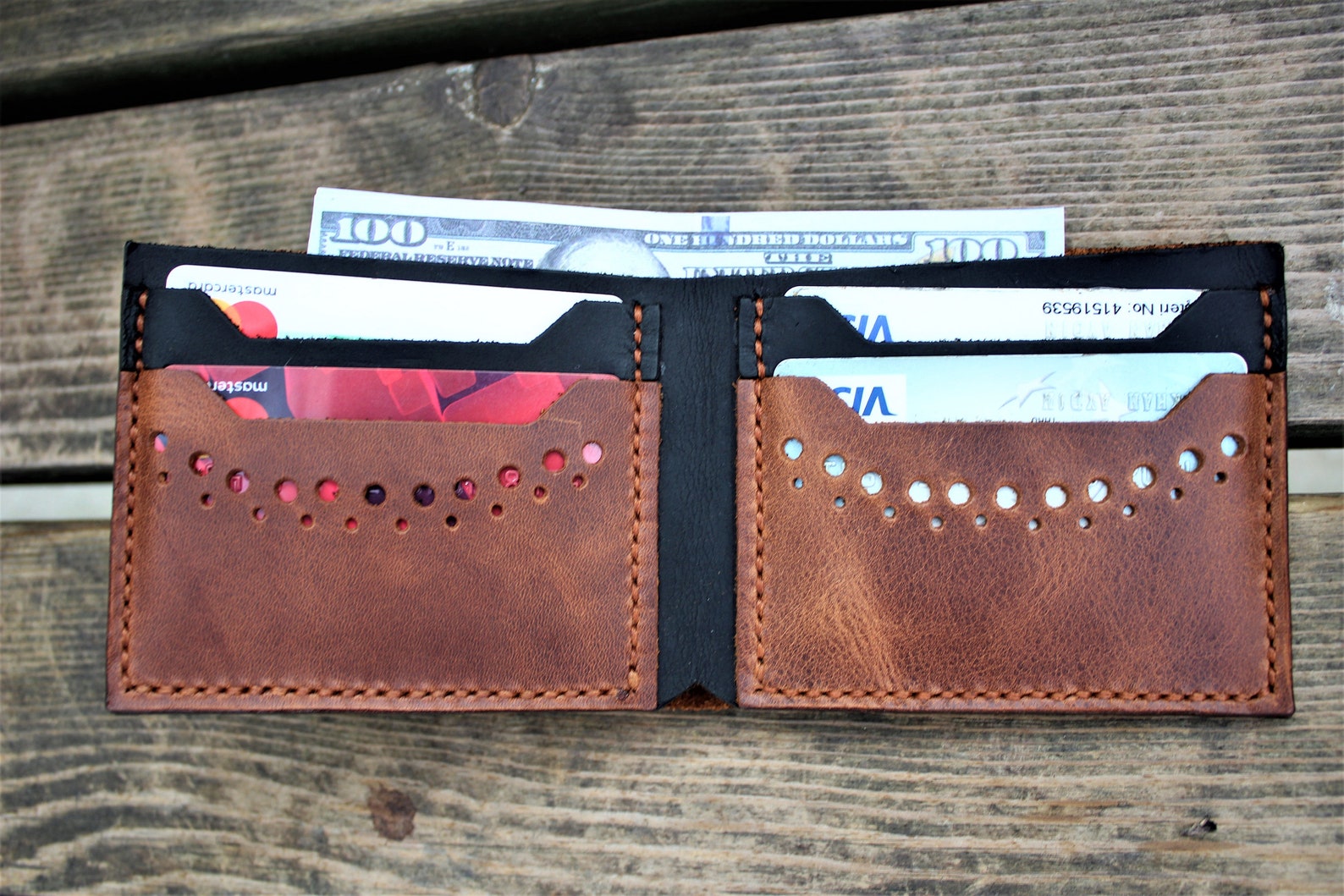 Personalized Leather Custom Design Sparta Wallet Handmade - Etsy