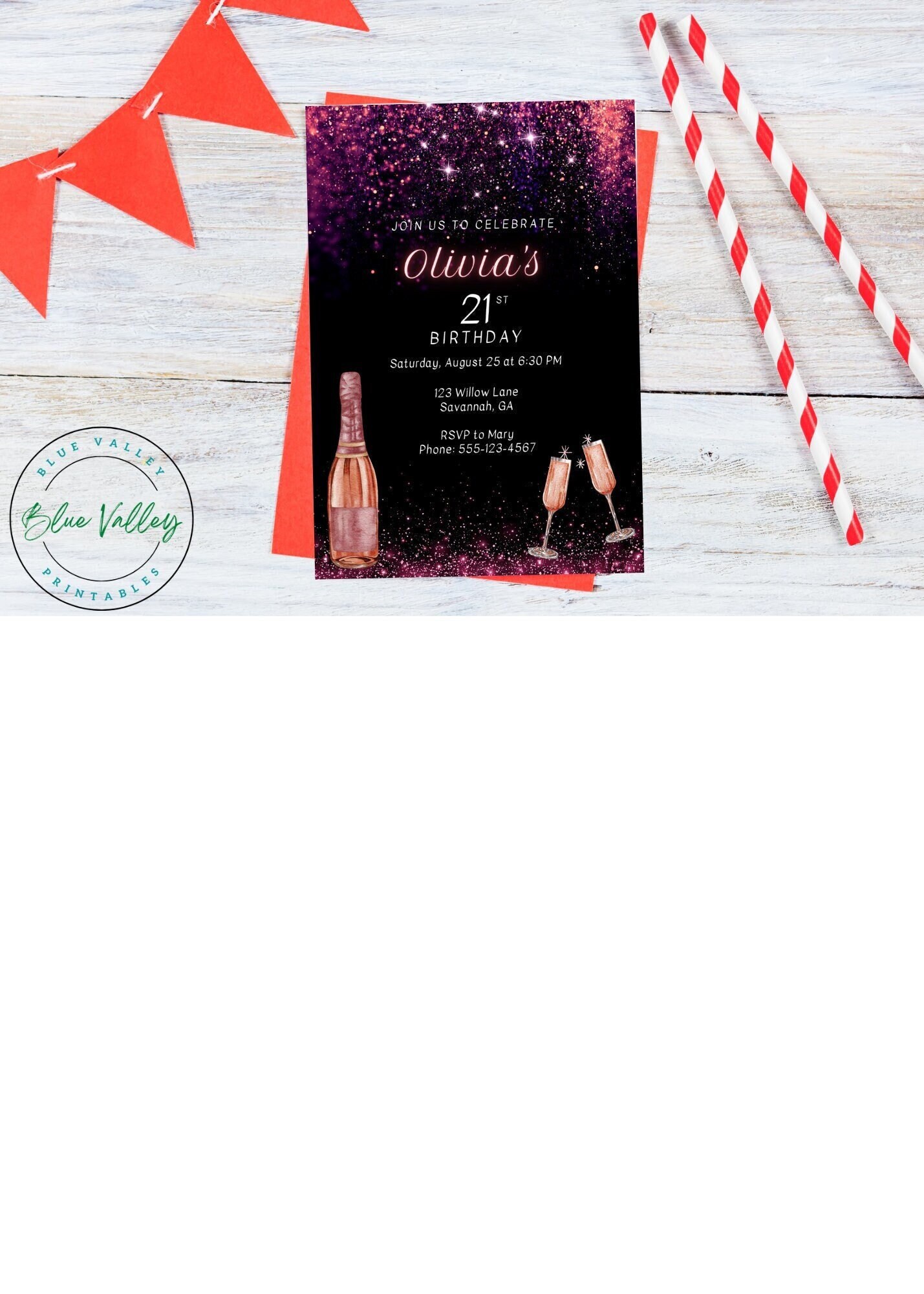 Birthday Party Invitation Template Digital Download - Etsy