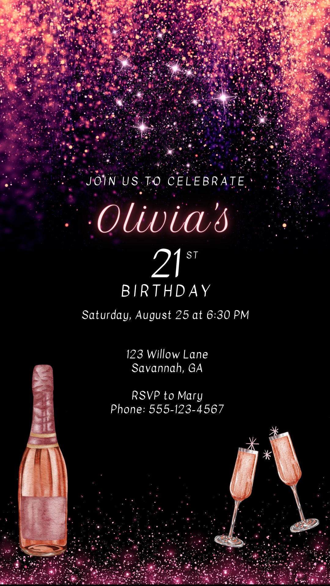 Birthday Party Invitation Template Digital Download - Etsy