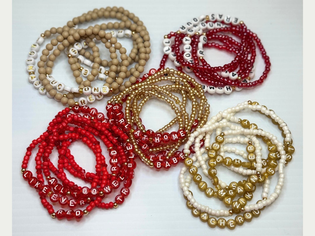 Taylor Swift Friendship Bracelets, Eras Tour Bracelets, Red Album ...