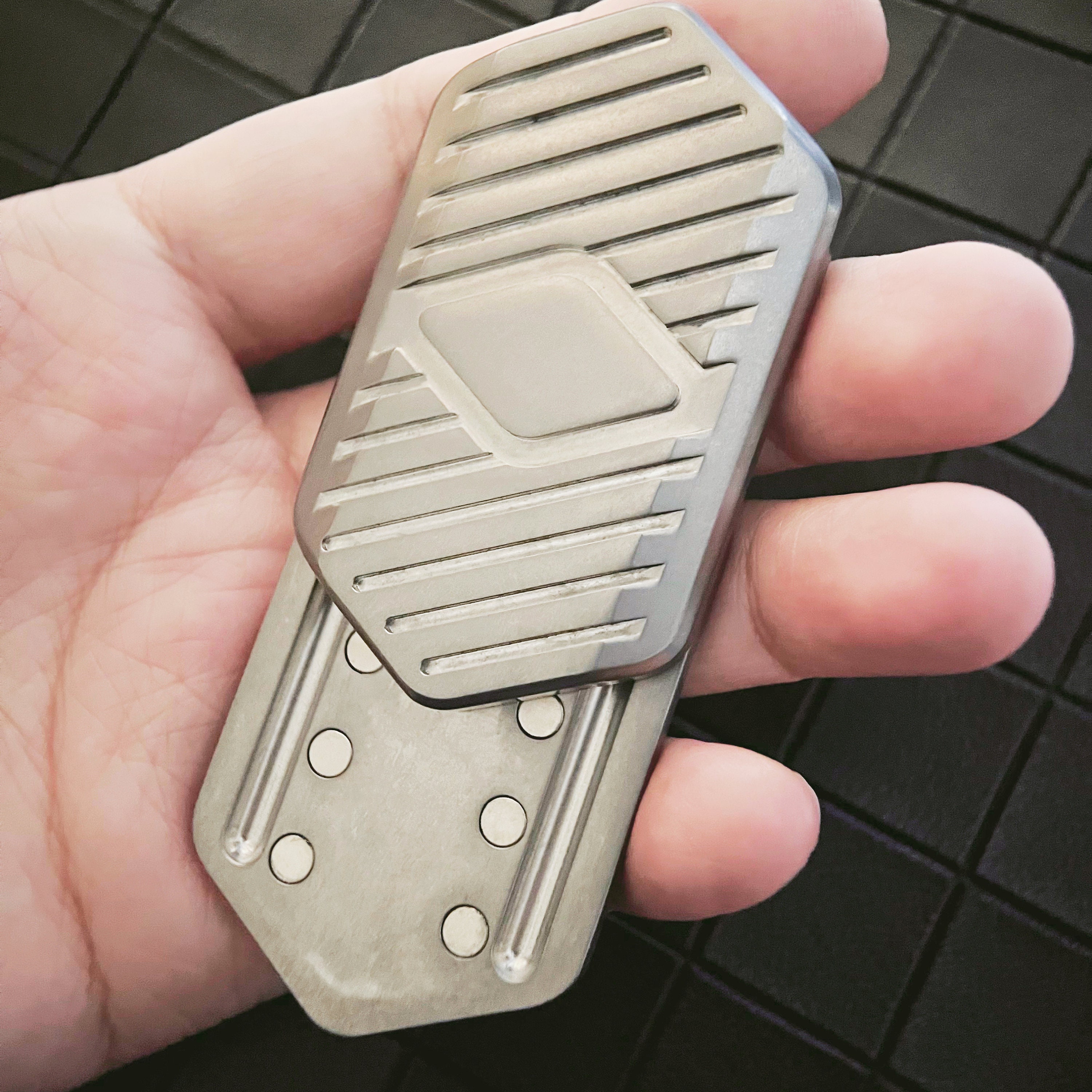 True Thick SUS Metal Fidget Slider Anxiety Relief EDC Gear Pocket ...