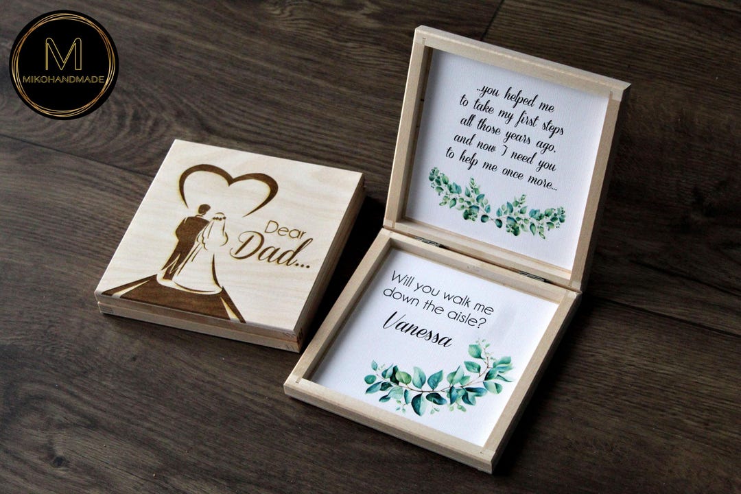 Will You Walk Me Down the Aisle, Wedding Aisle Proposal Card, Father of ...