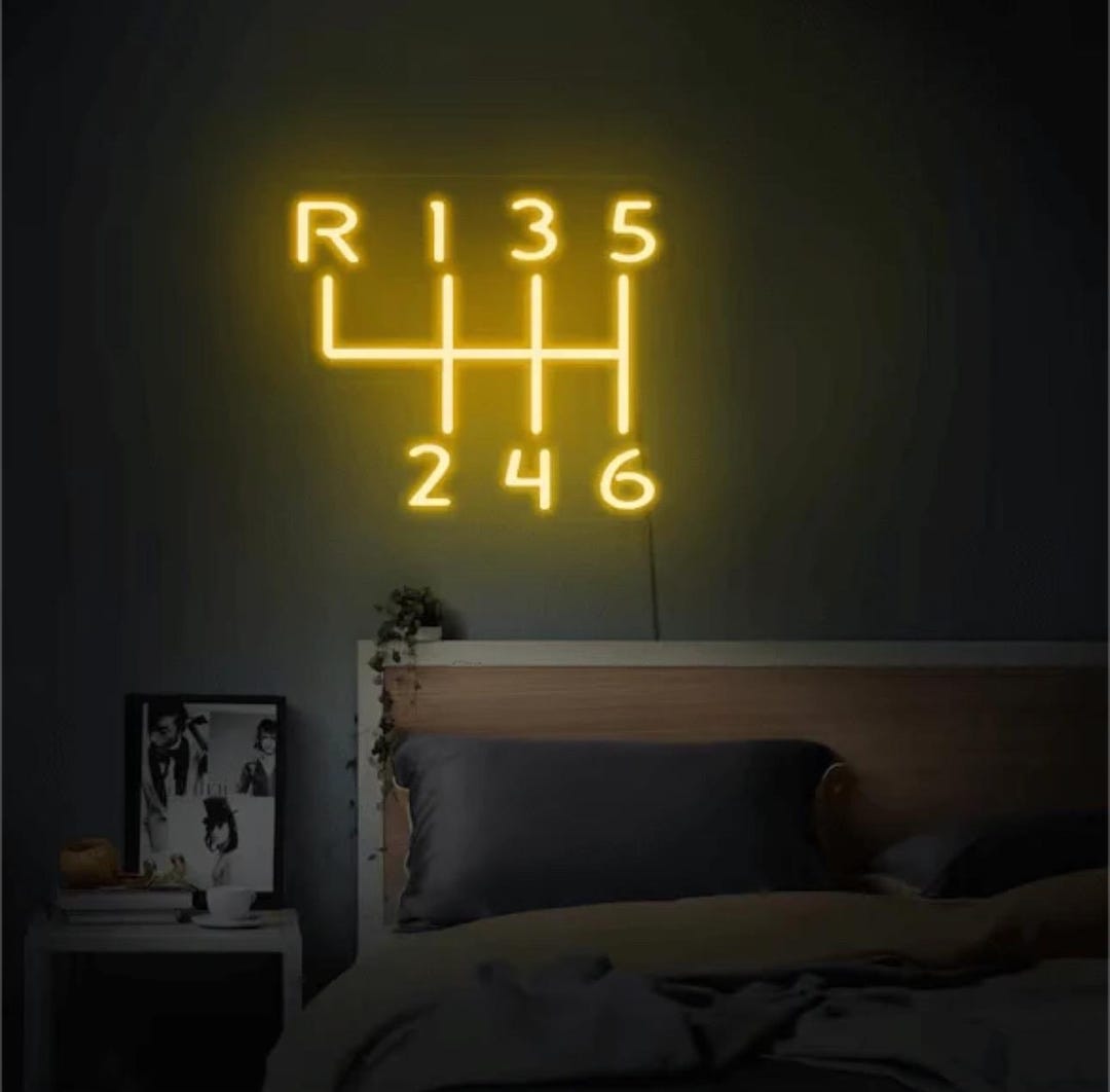 Car Gearbox Neon Sign: Garage LED Decor - Etsy