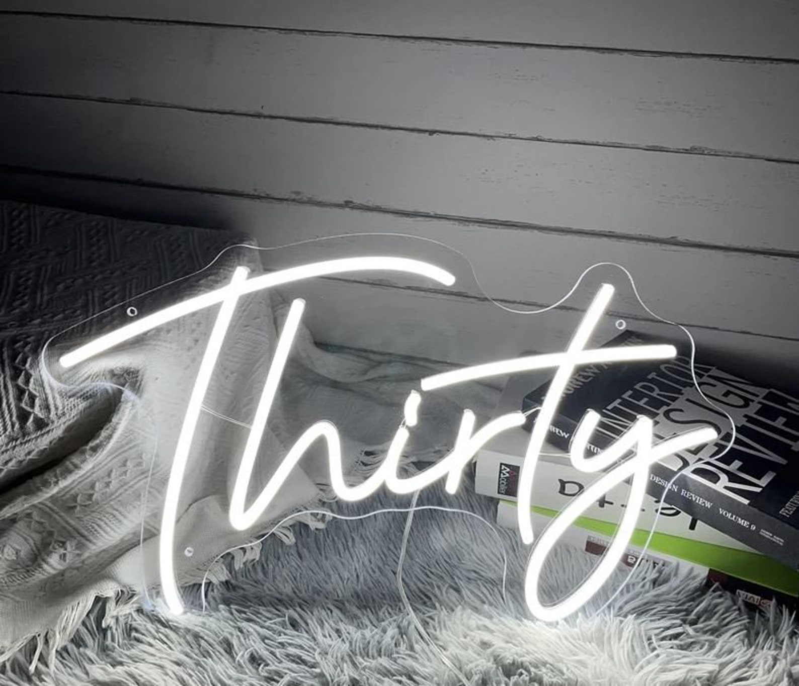 Custom "thirty" LED Neon Sign: 30th Birthday Party Decor - Etsy