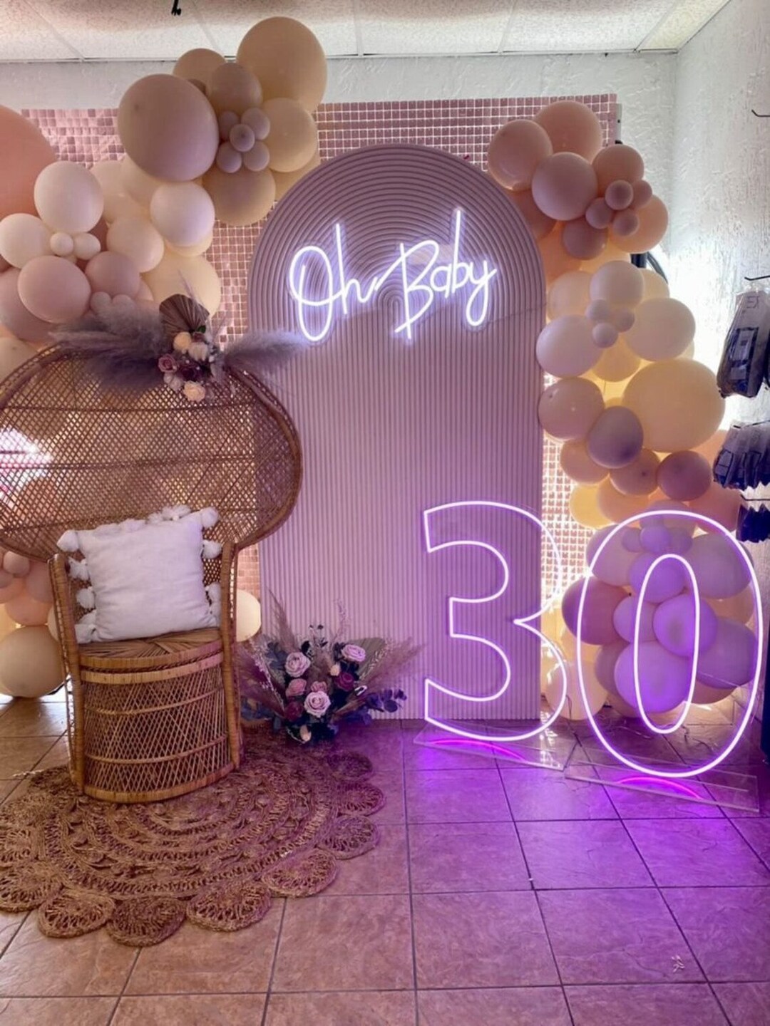 Custom Number LED Neon Sign: Birthday Party Decor - Etsy