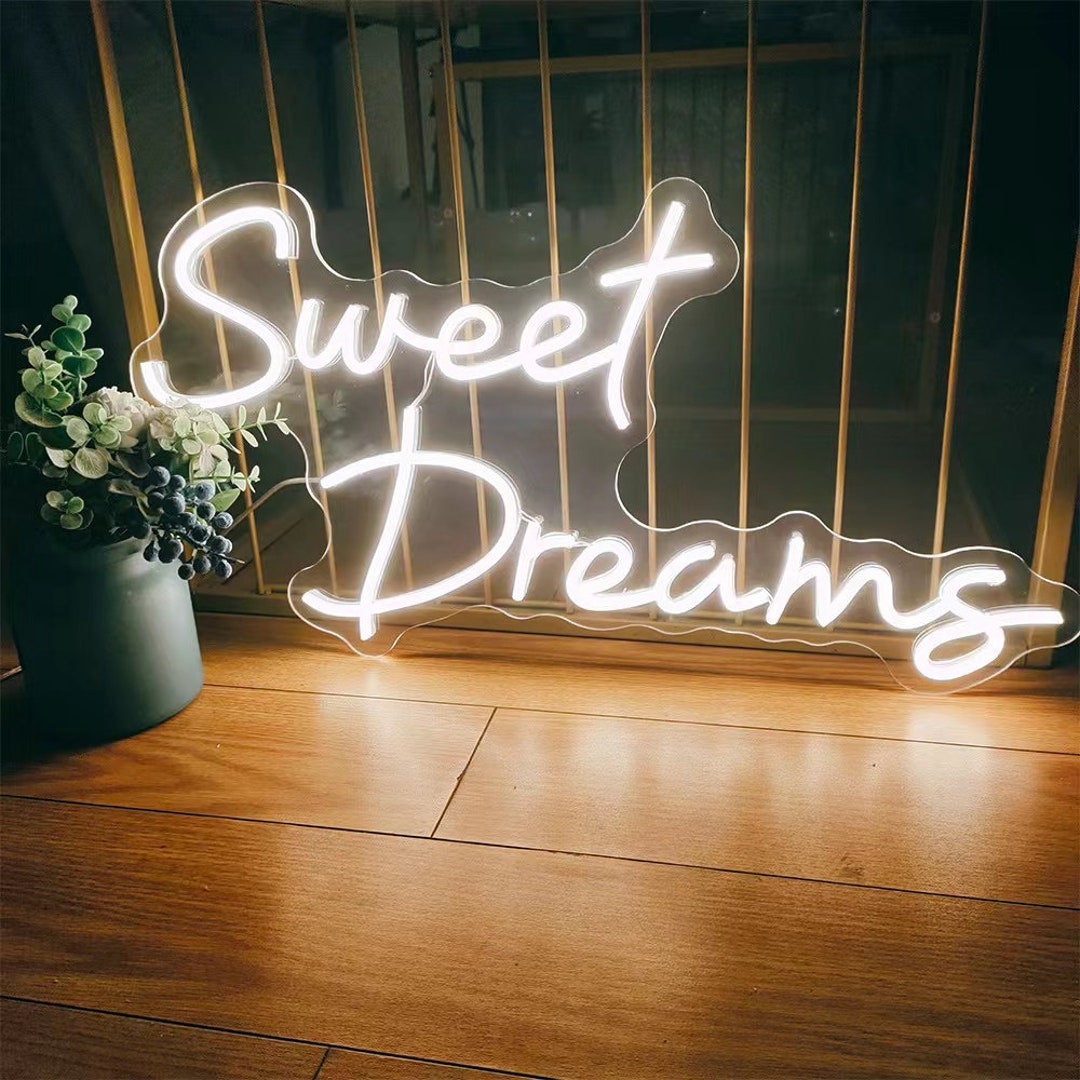 Sweet Dreams LED Neon Sign | Personalized Custom Neon Signs | Party ...