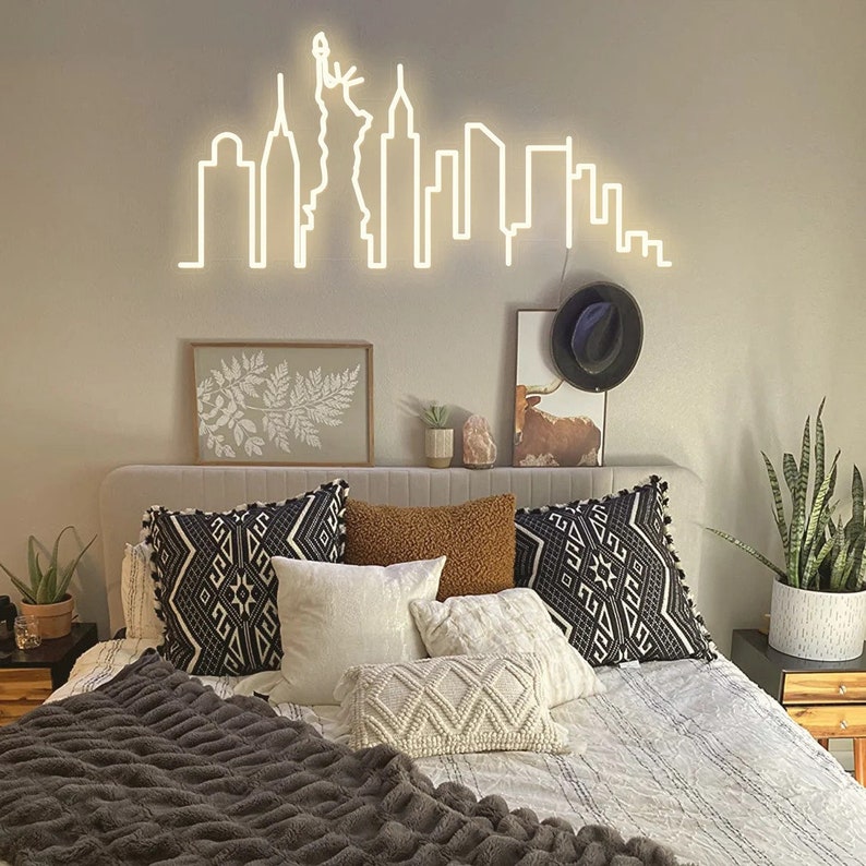 New York Skyline Custom LED Neon Sign Custom City Skyline - Etsy