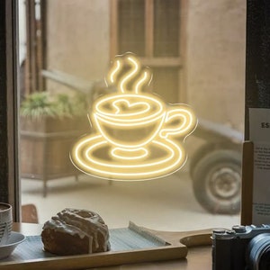 Custom Coffee Cup LED Neon Sign: Cafe Decor - Etsy