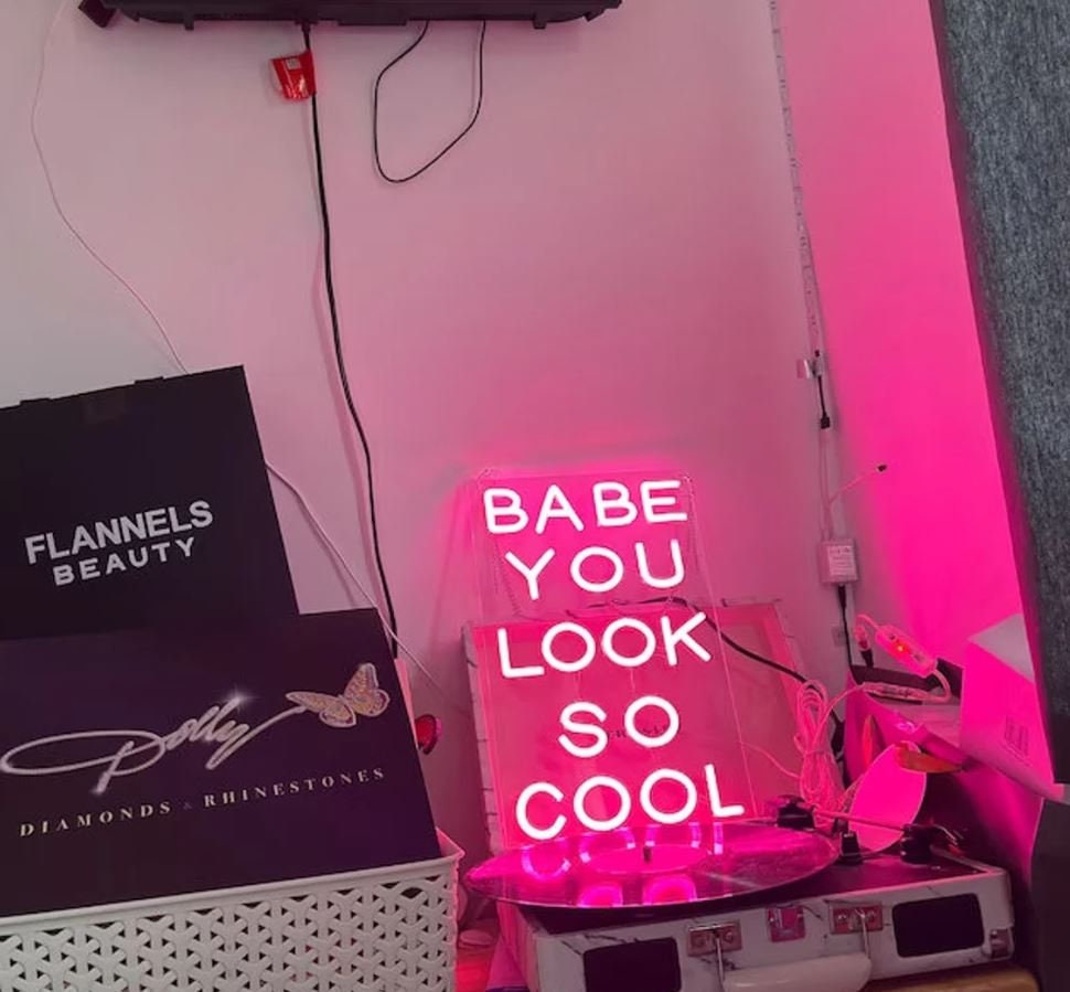 Babe You Look So Cool Led Neon Sign Handcrafted Sign Etsy