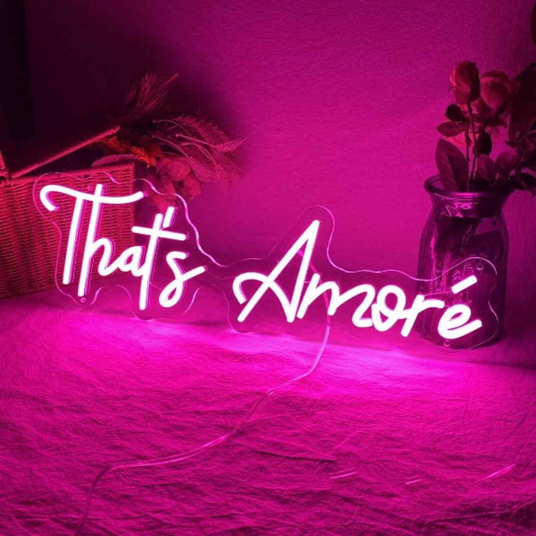 That's Amore Custom LED Neon Sign Bridal Shower Decor - Etsy