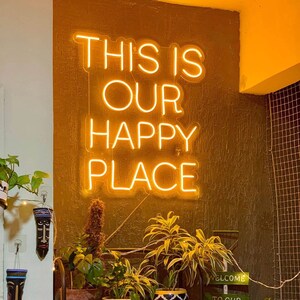 This is Our Happy Place Custom LED Neon Sign | Home Decor - Etsy