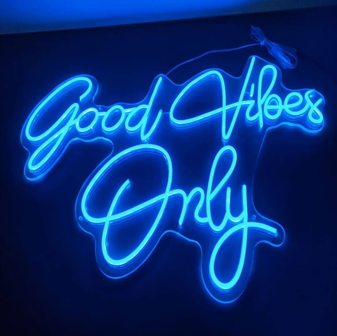 Good Vibes Only LED Neon Sign: Custom Party Wall Decor - Etsy