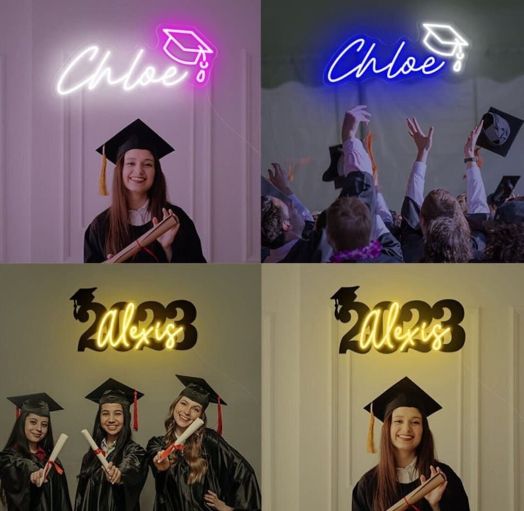Custom Graduation Name LED Neon Sign Personalise Congrats Graduation ...