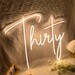 Custom "thirty" LED Neon Sign: 30th Birthday Party Decor - Etsy