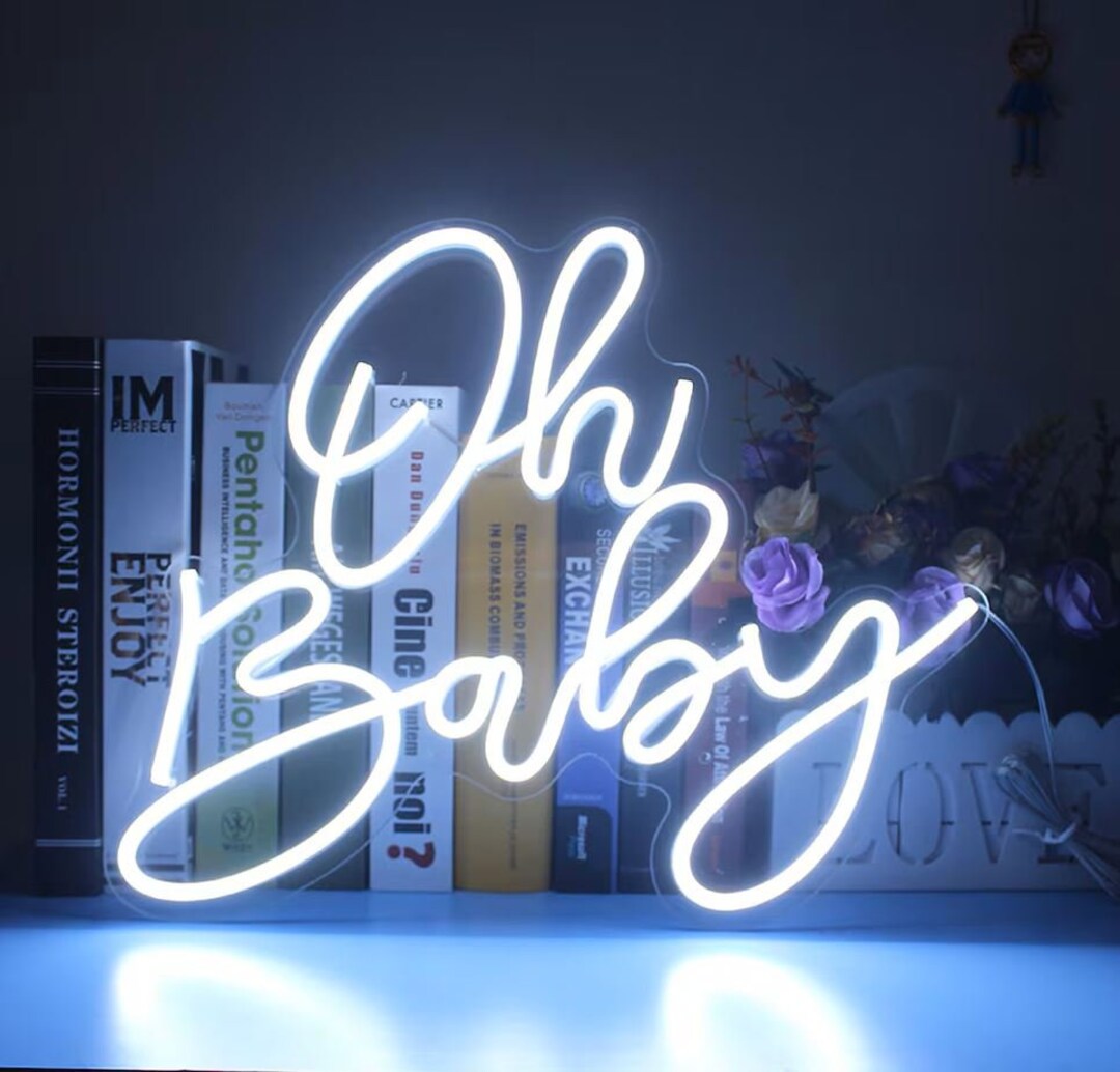 Oh Baby LED Neon Sign | Baby Shower Neon Light | Baby Birthday Neon Sign | Bedroom Wall Decor - Etsy
