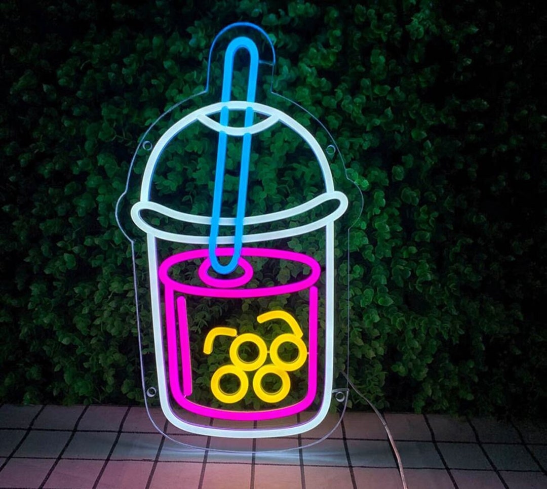 Boba Tea LED Neon Sign: Bubble Tea Shop Decor - Etsy