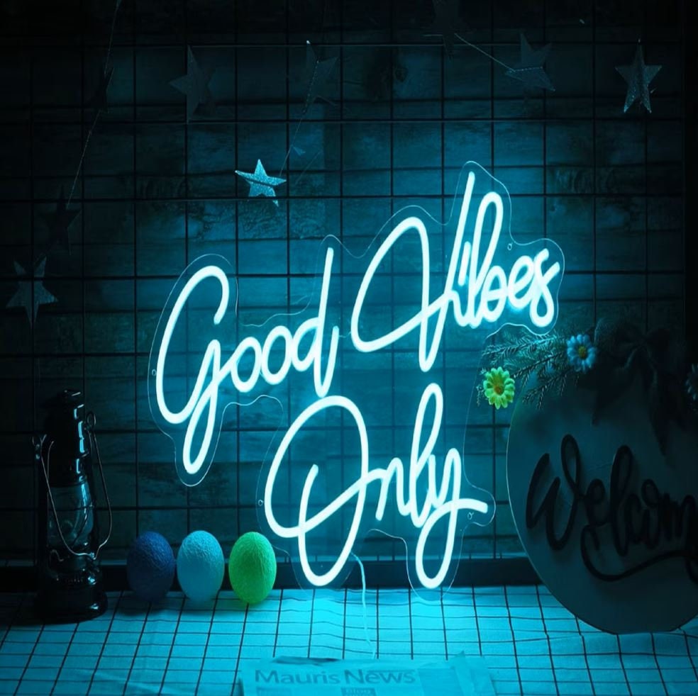 Good Vibes Only LED Neon Sign: Custom Party Wall Decor - Etsy