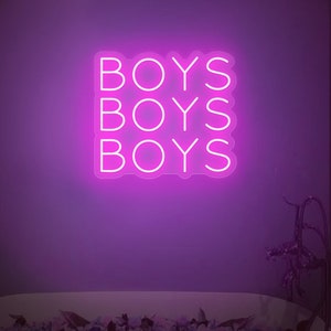 Boys Boys Boys LED Neon Sign | Bachelor Party Decor - Etsy