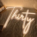 Custom "thirty" LED Neon Sign: 30th Birthday Party Decor - Etsy
