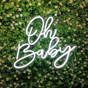 Oh Baby LED Neon Sign | Baby Shower Neon Light | Baby Birthday Neon ...
