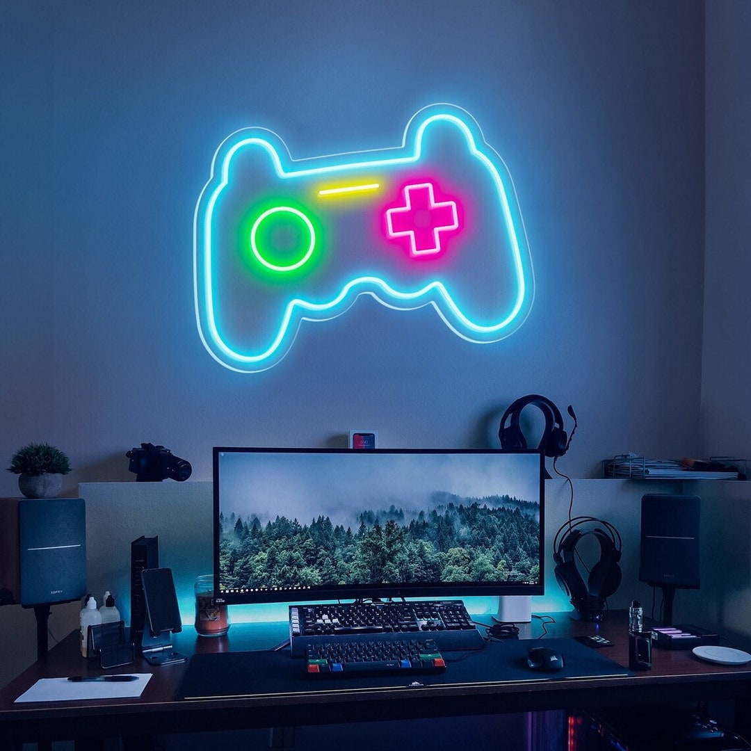 Game Controller LED Neon Sign: Anime Gaming Room Decor - Etsy