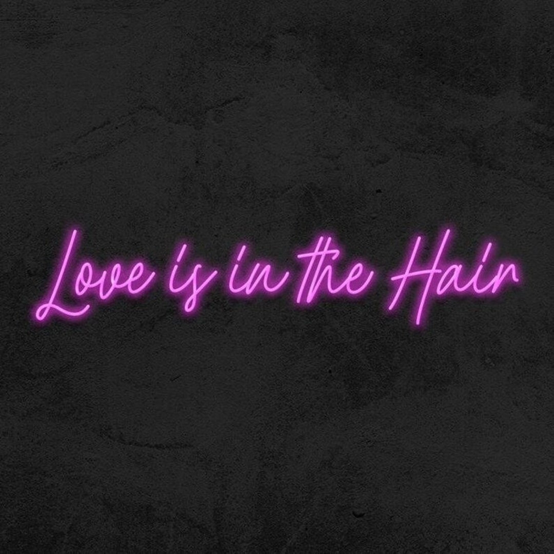 Custom 'love is in the Hair' LED Neon Sign: Salon Decor - Etsy