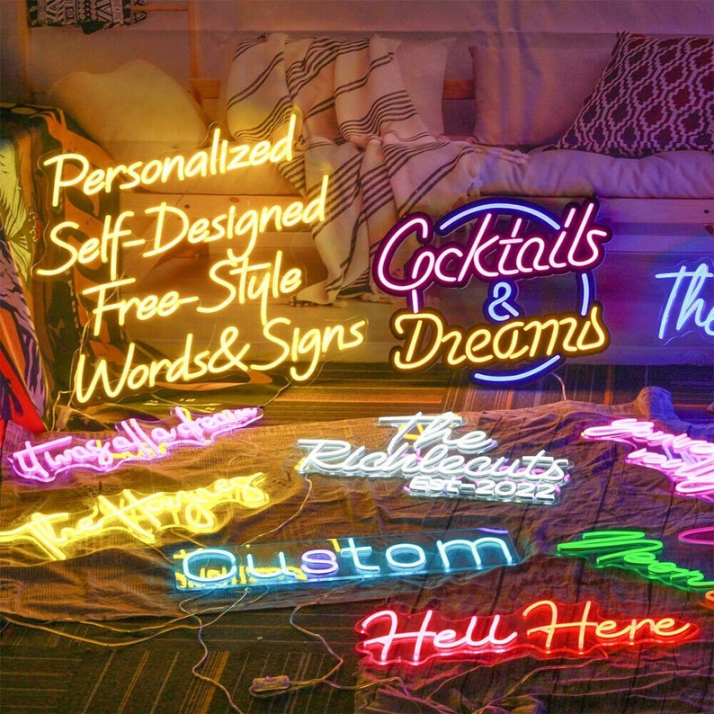 Custom LED Neon Sign: Personalized Name, Wedding Decor - Etsy Australia