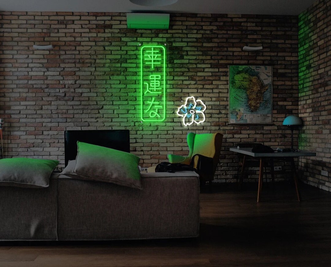 Custom Japanese Kanji LED Neon Sign: Personalized Wedding & Home Decor ...