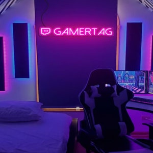 Custom LED Neon Sign: Personalized Gamer Tag, Home Decor - Etsy